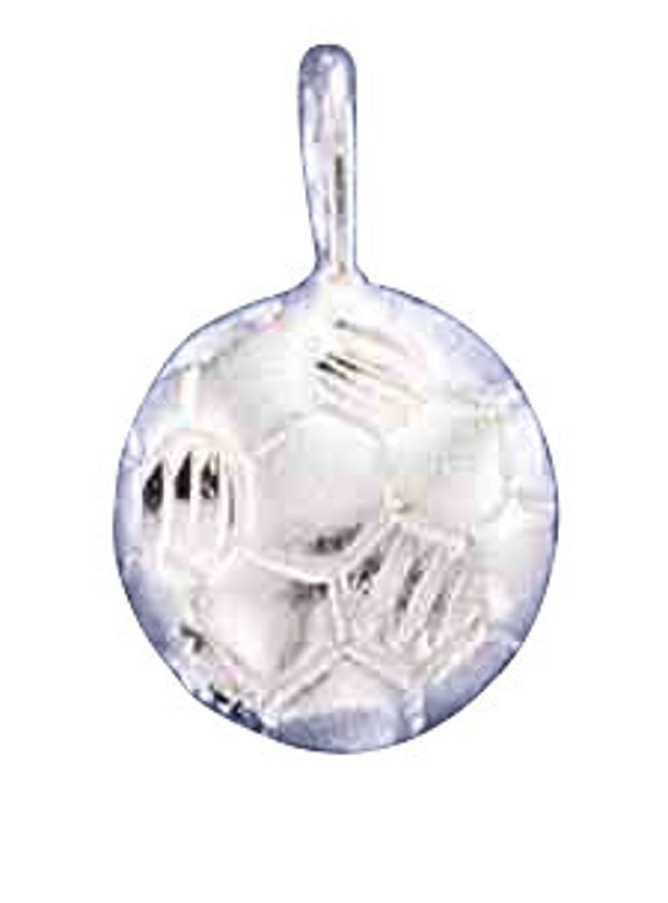 Sterling Silver 30" 1.2mm Box Chain Partially 3D Soccer Ball Pendant ...