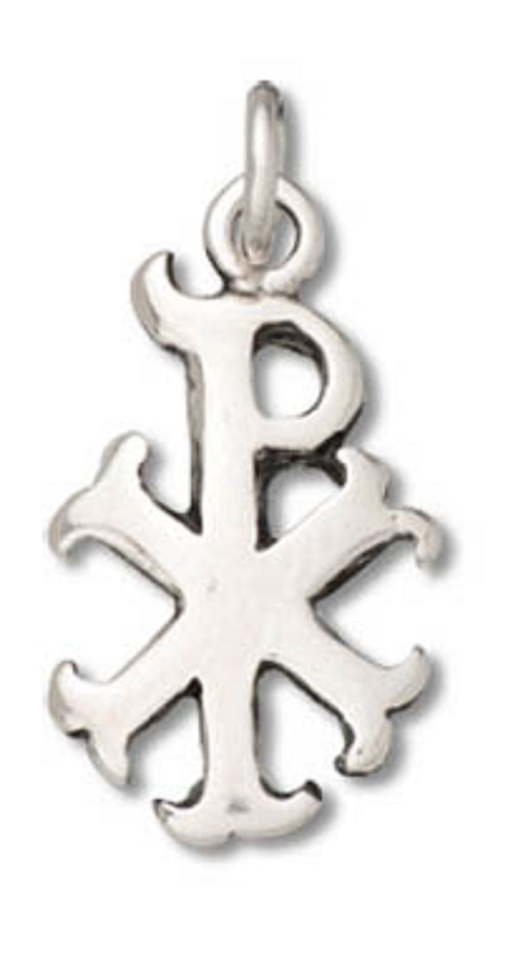 Sterling Silver 30" 1mm Box Chain Labarum Chi Rho Christ Authority ...