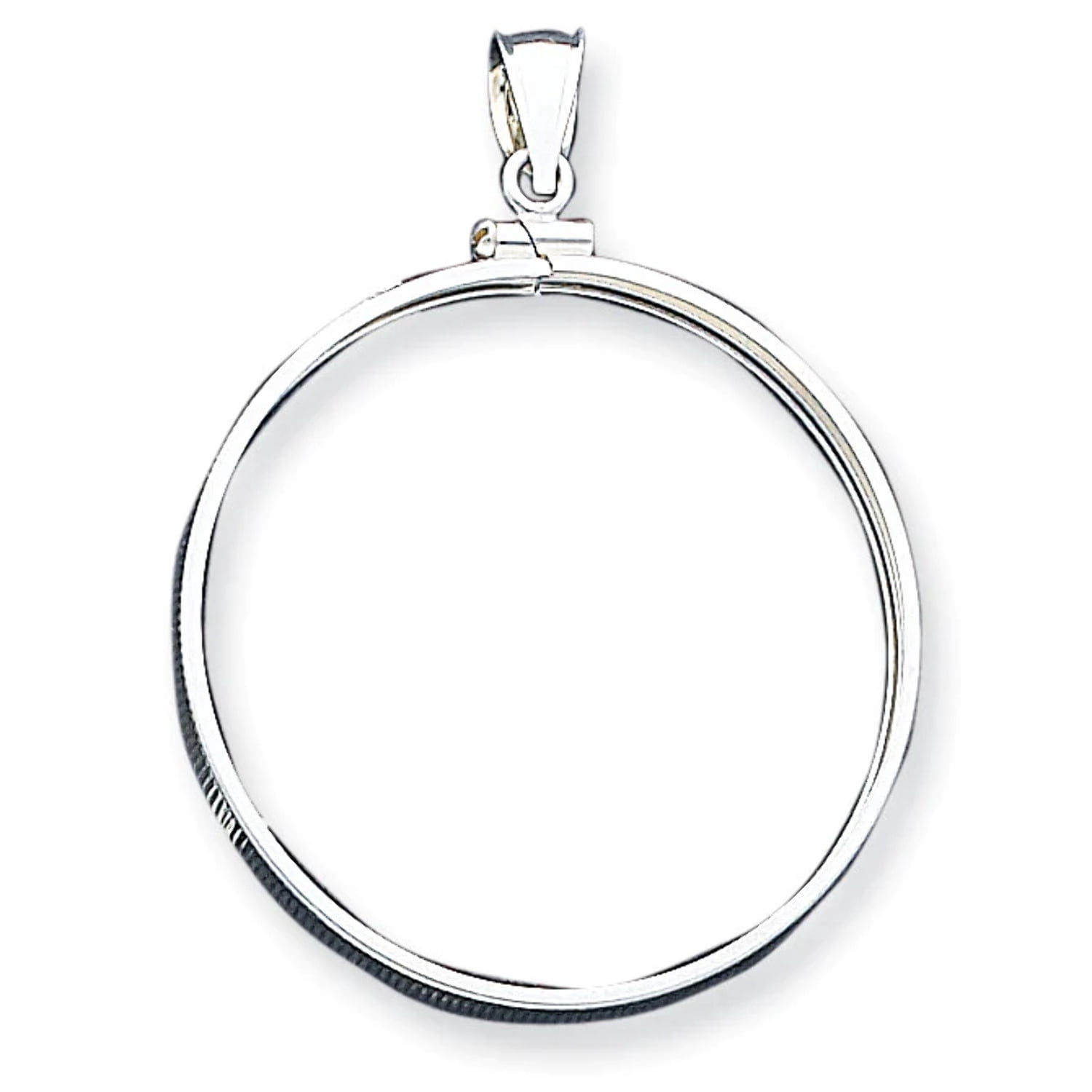 Wideband Distinguished Coin Jewelry Sterling Silver Polished 38.2 x 2 ...