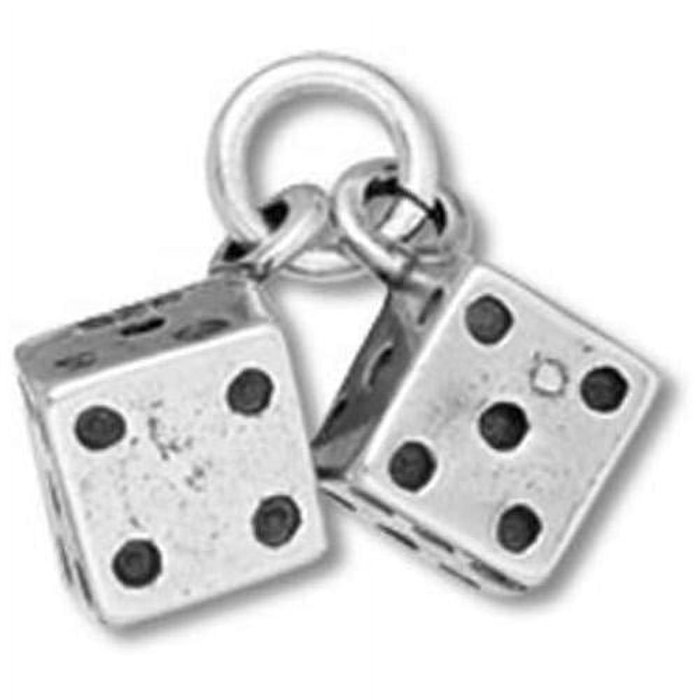 Sterling Silver 3D Moveable Dice Charm Item #38157 - Walmart.com