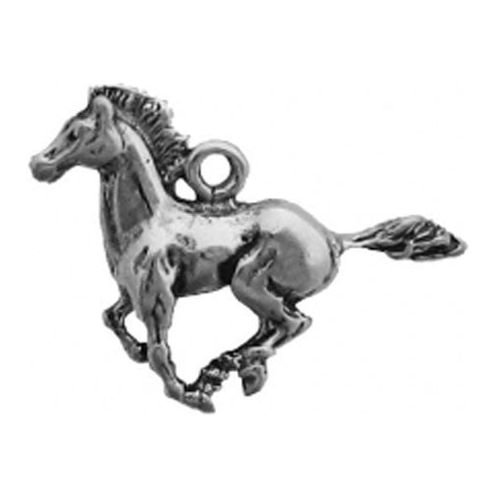 Sterling Silver 3D Mustang Galloping Horse Charm Item #1835 - Walmart.com