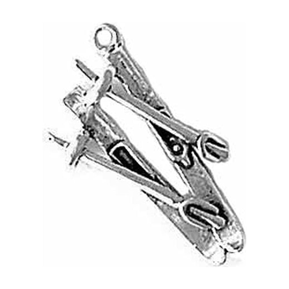 Sterling Silver 3D Skis with Poles Charm Item #470 - Walmart.com