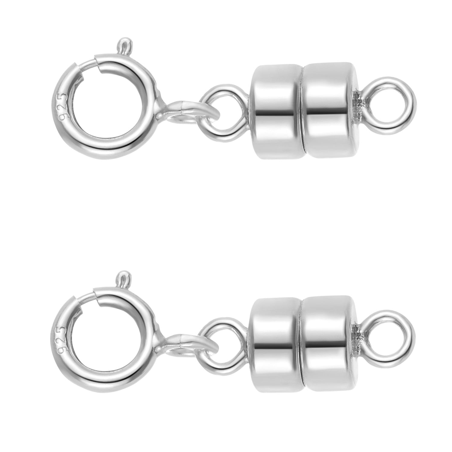 Viosi Sterling Silver Magnetic Clasp Converter, 4.5 mm, Made in USA, 2 ...
