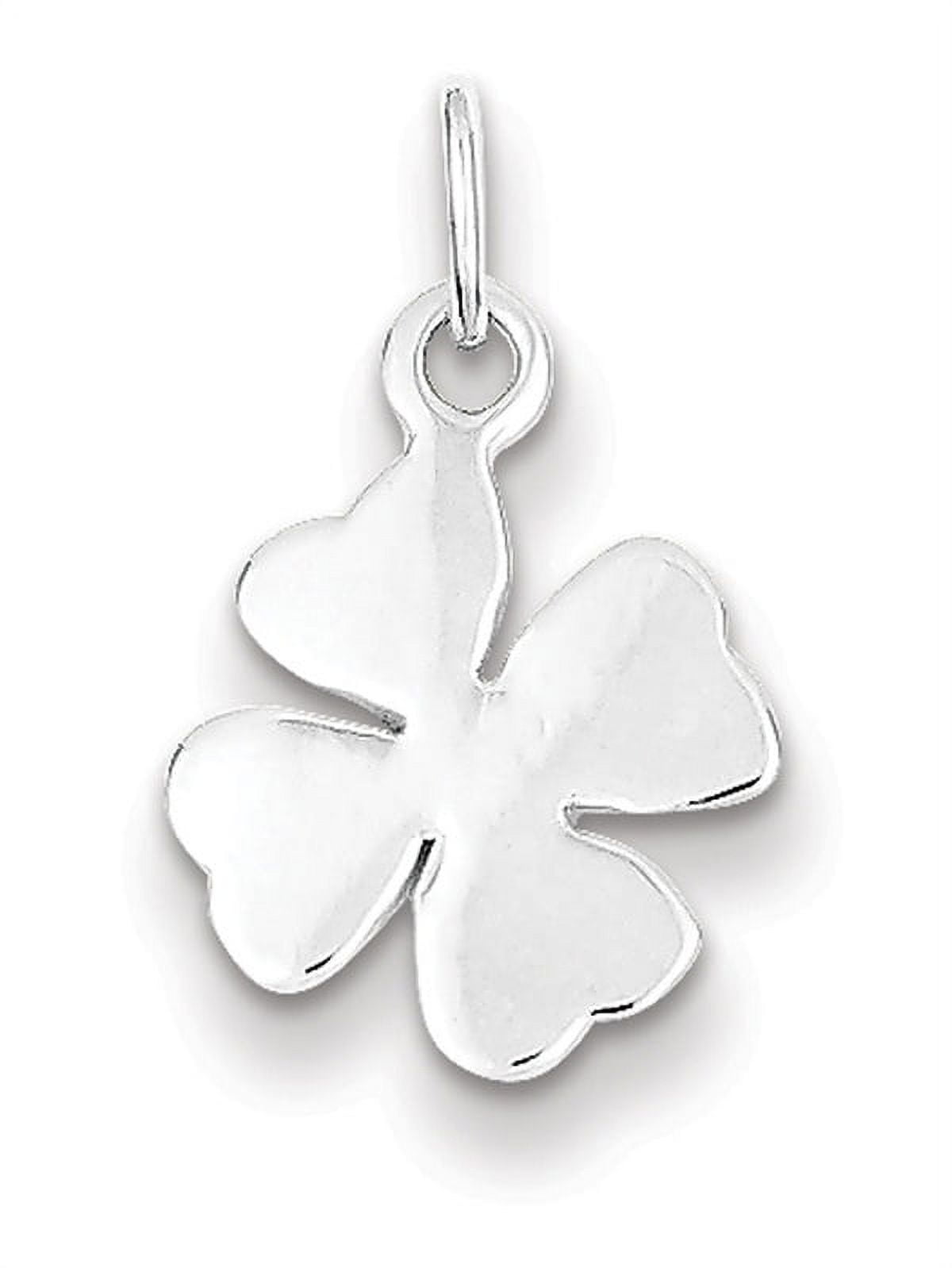 Sterling Silver 4 Leaf Clover Charm QC6213 - Walmart.com