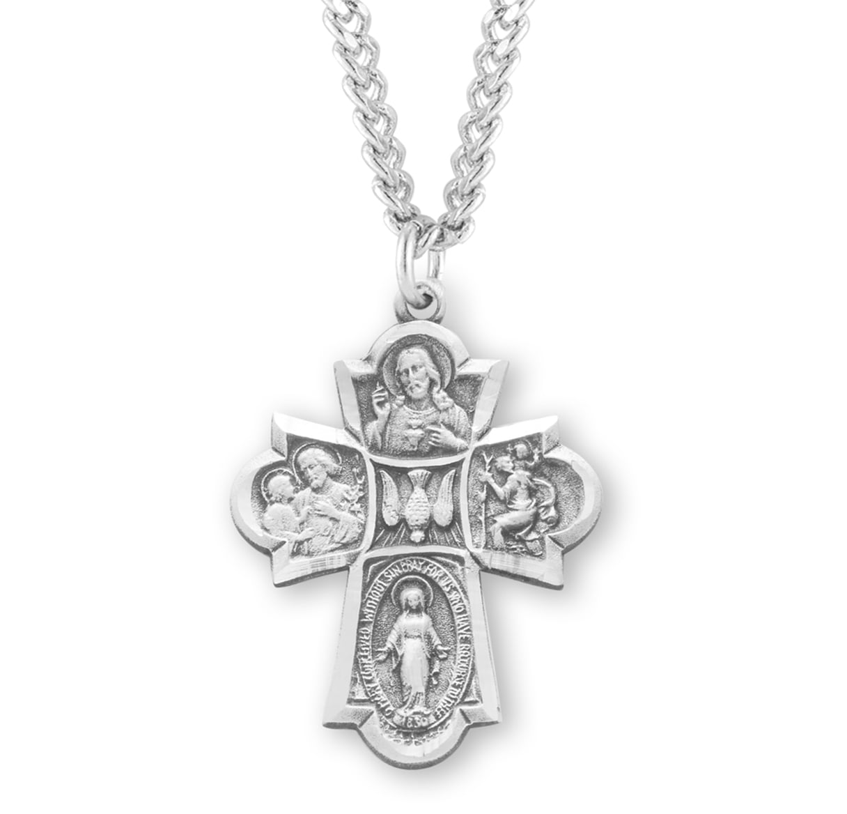 Sterling Silver 4-Way Medal - Walmart.com