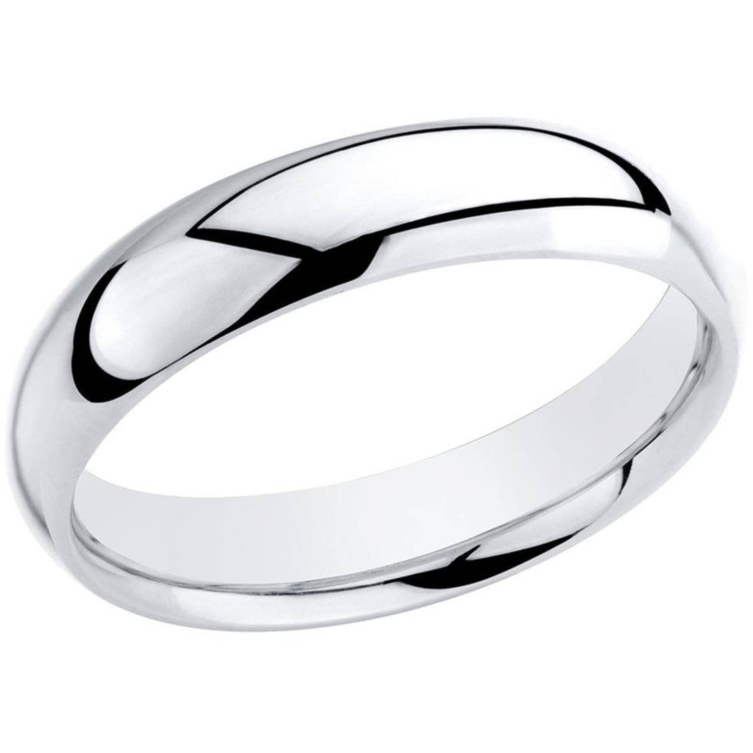 Sterling Silver 5mm Polished Plain SL Band, Available in 8 Sizes ...