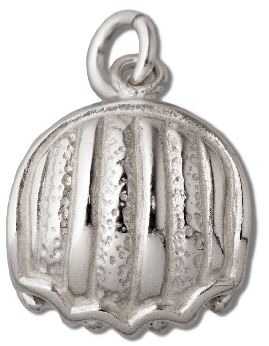 Sterling Silver 7" 4.5mm Charm Bracelet With 3D Partially Open Clam ...