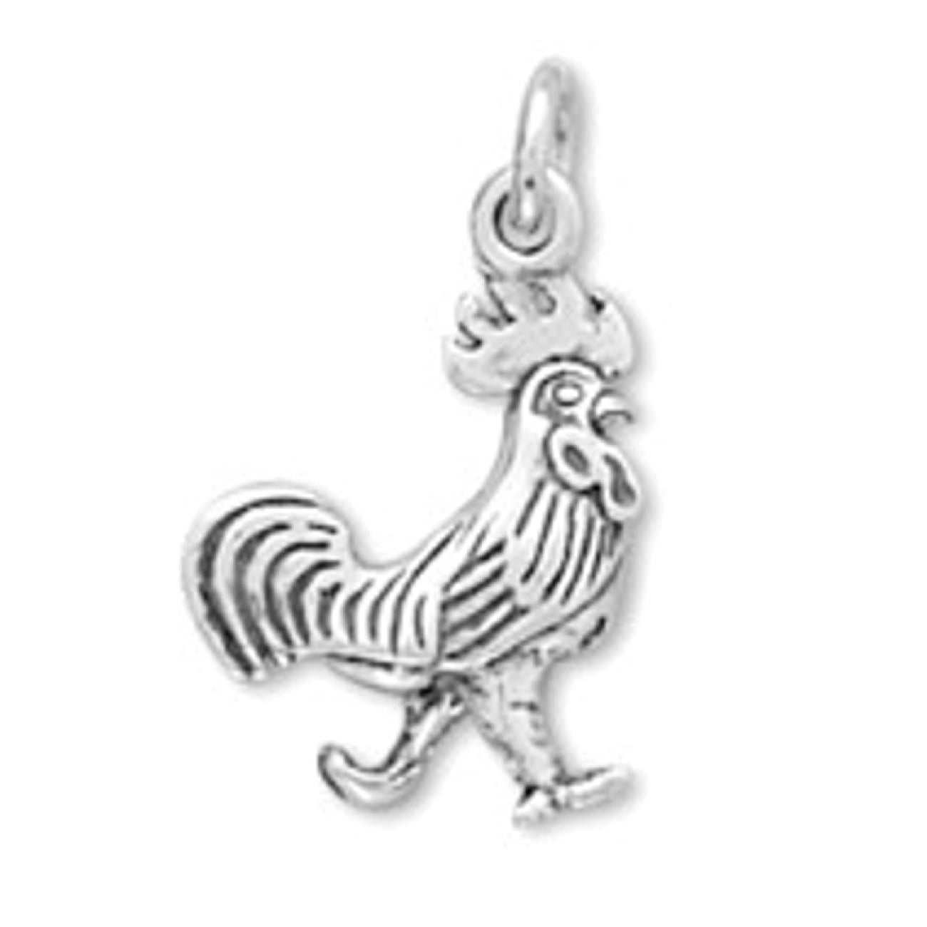 Sterling Silver 7" 4.5mm Charm Bracelet With Attached 3D Walking ...