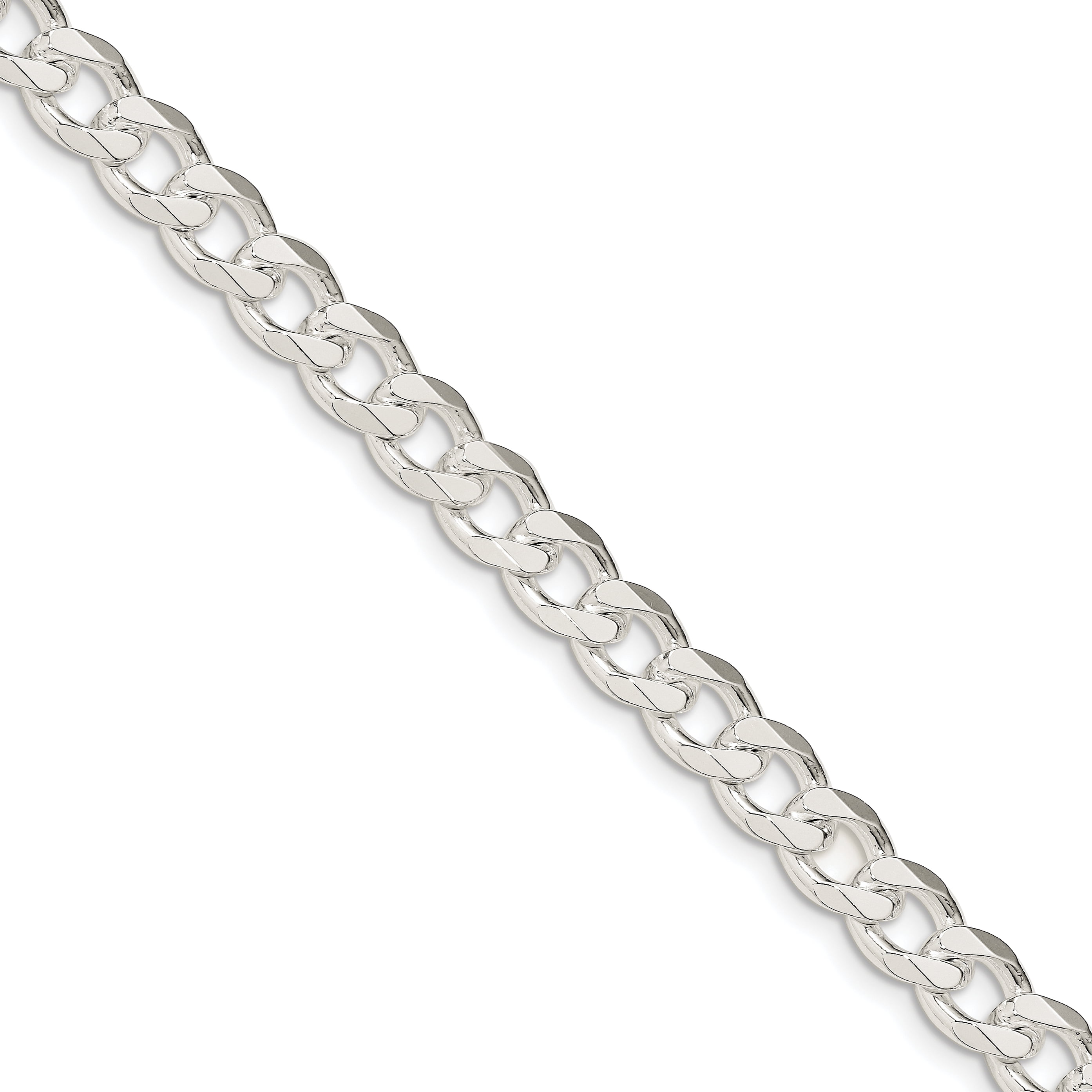 Sterling Silver 8mm Curb Chain Bracelet - Walmart.com