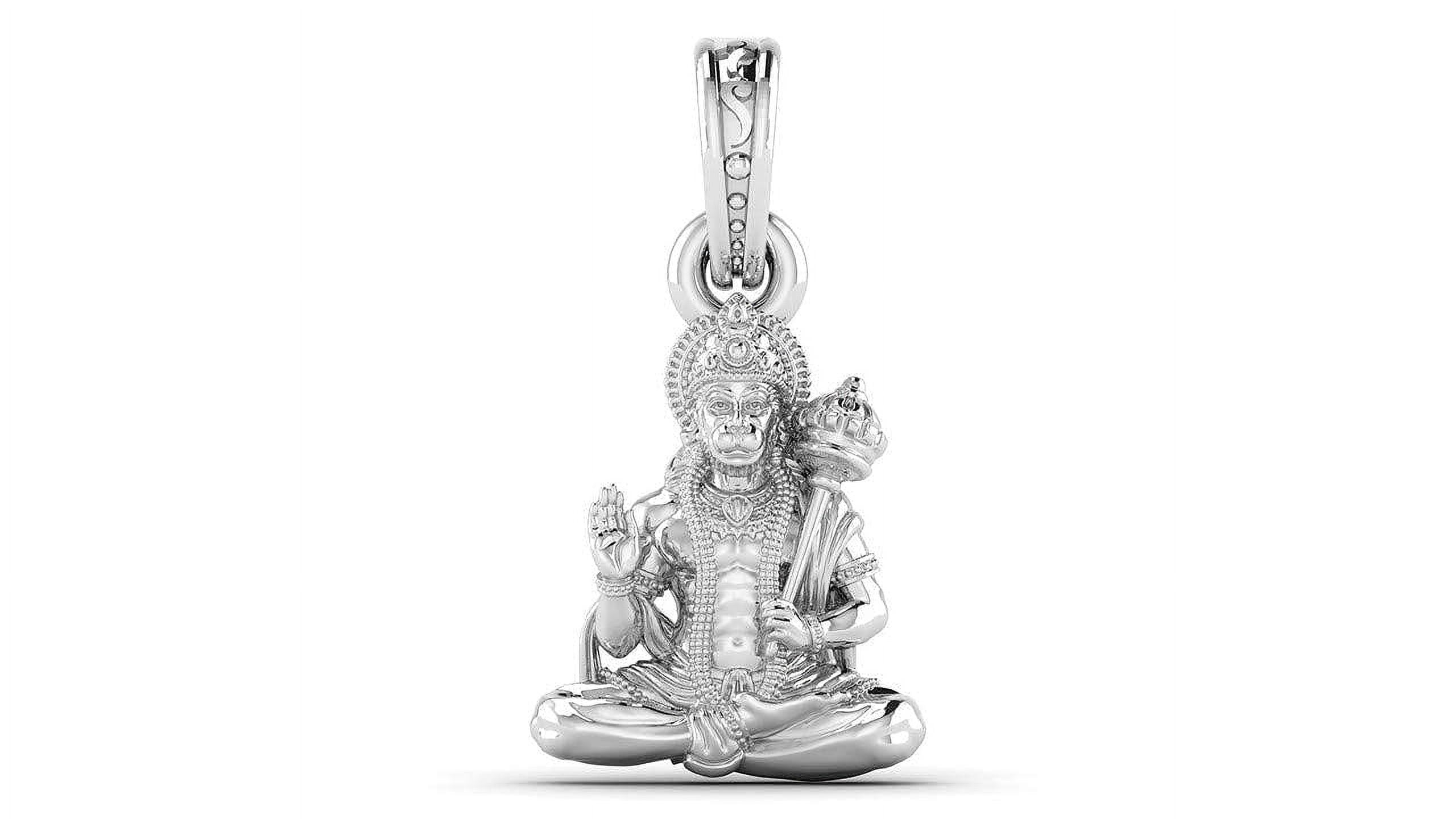Indian Collectible Sterling Silver Hanuman Pendant, Bajrang Bali Locket ...