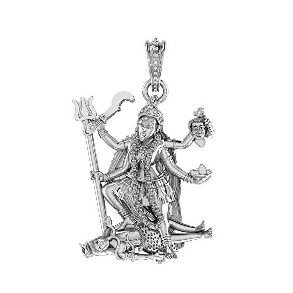 Sterling Silver (92.5% purity) Goddess Kali Maa Pendant for Men & Women ...
