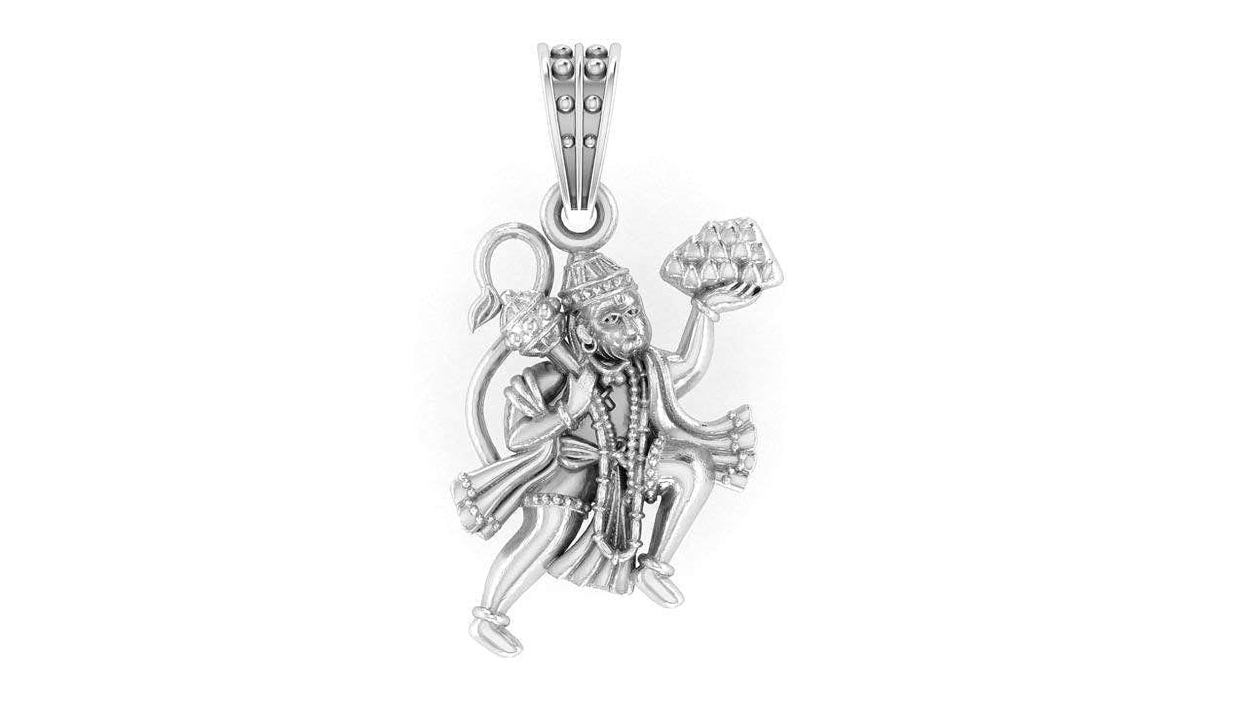 Sterling Silver (92.5% purity) Hanuman Pendant for Men & Women Pure ...