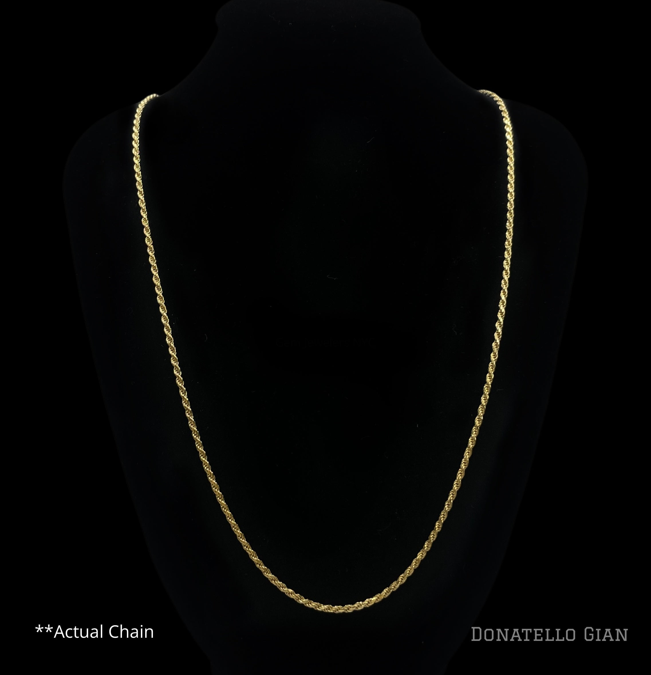 Sterling Silver 925 Diamond Cut Rope Chain 1.5MM, 16"-24", Braided ...