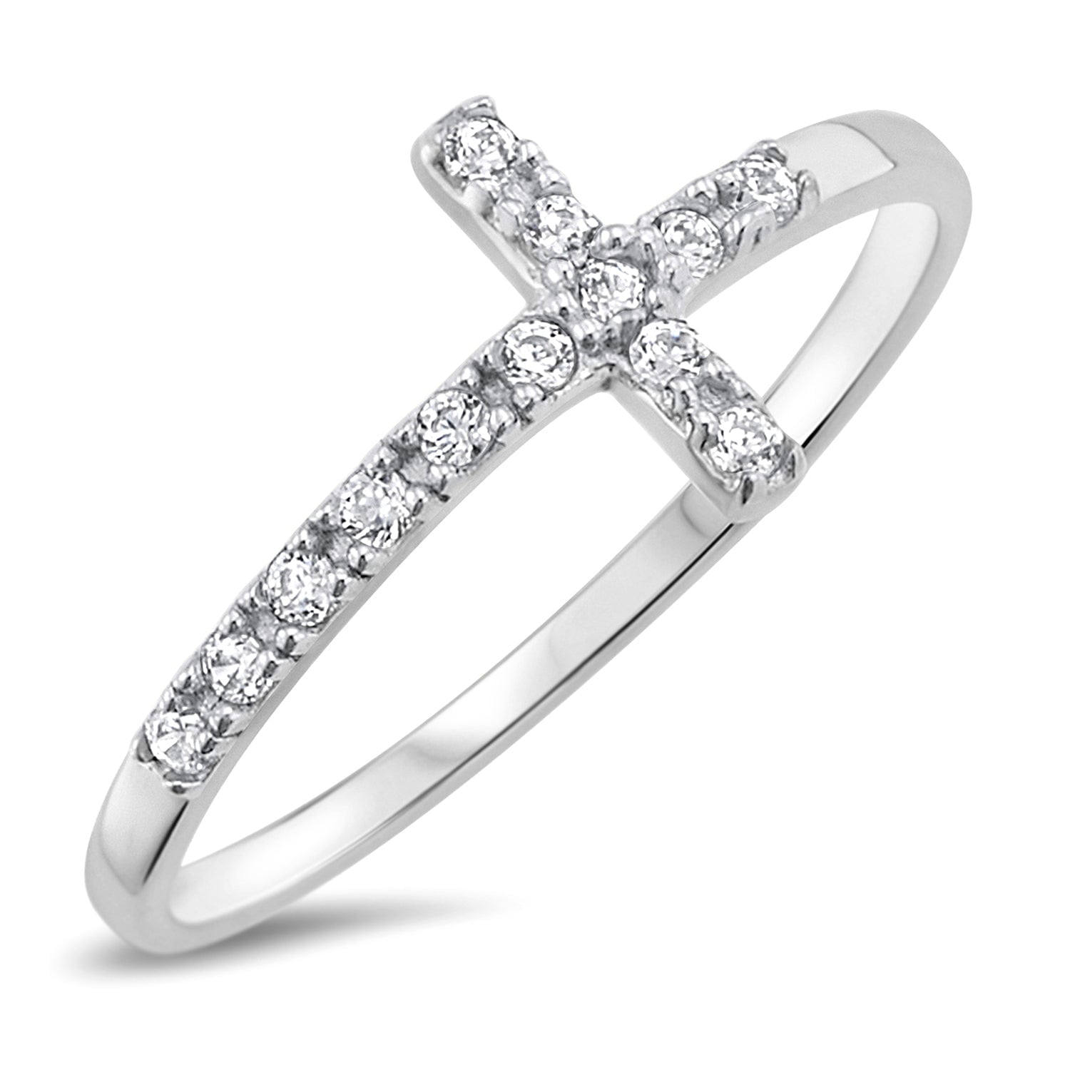 Sterling Silver 925 Women's Cross Ring - Walmart.com