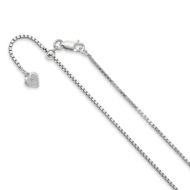 14k rose gold plated silver adjustable box chain - Walmart.com