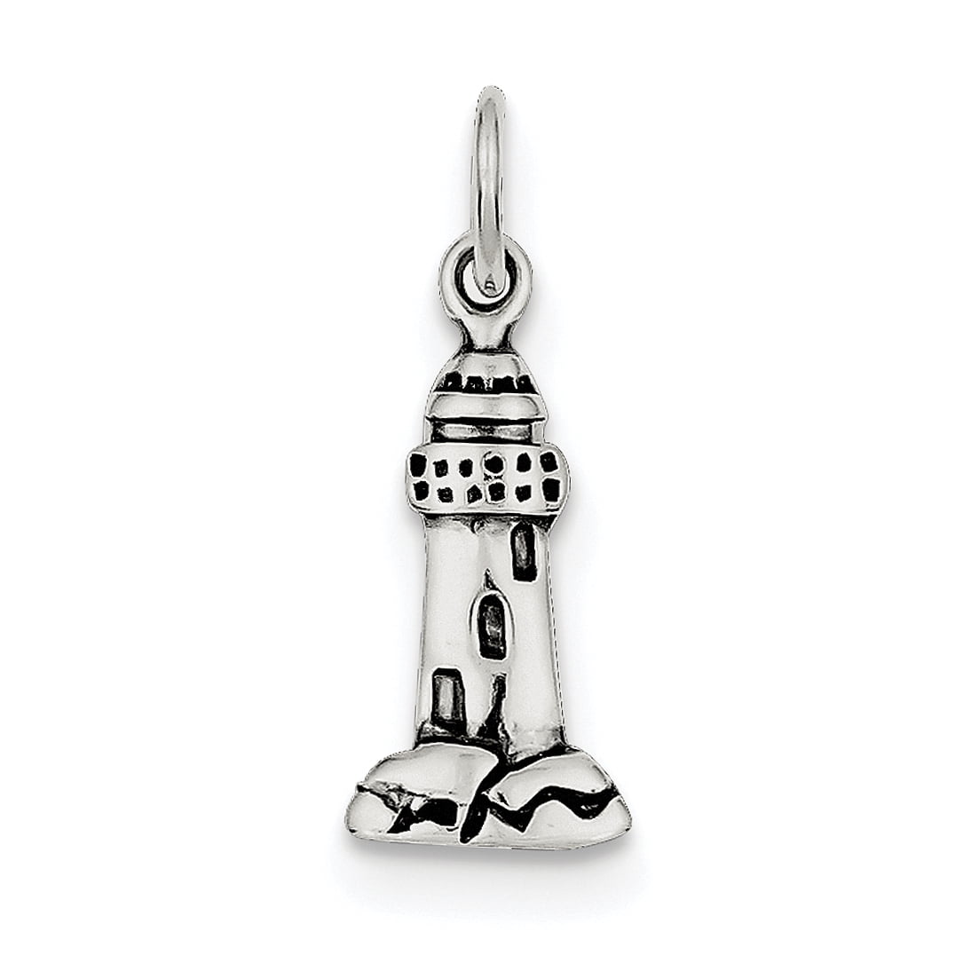 Sterling Silver Antiqued Lighthouse Charm - Walmart.com