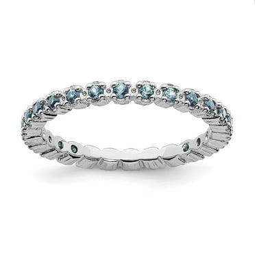 Stackable Expressions Sterling Silver Aquamarine Ring - Walmart.com