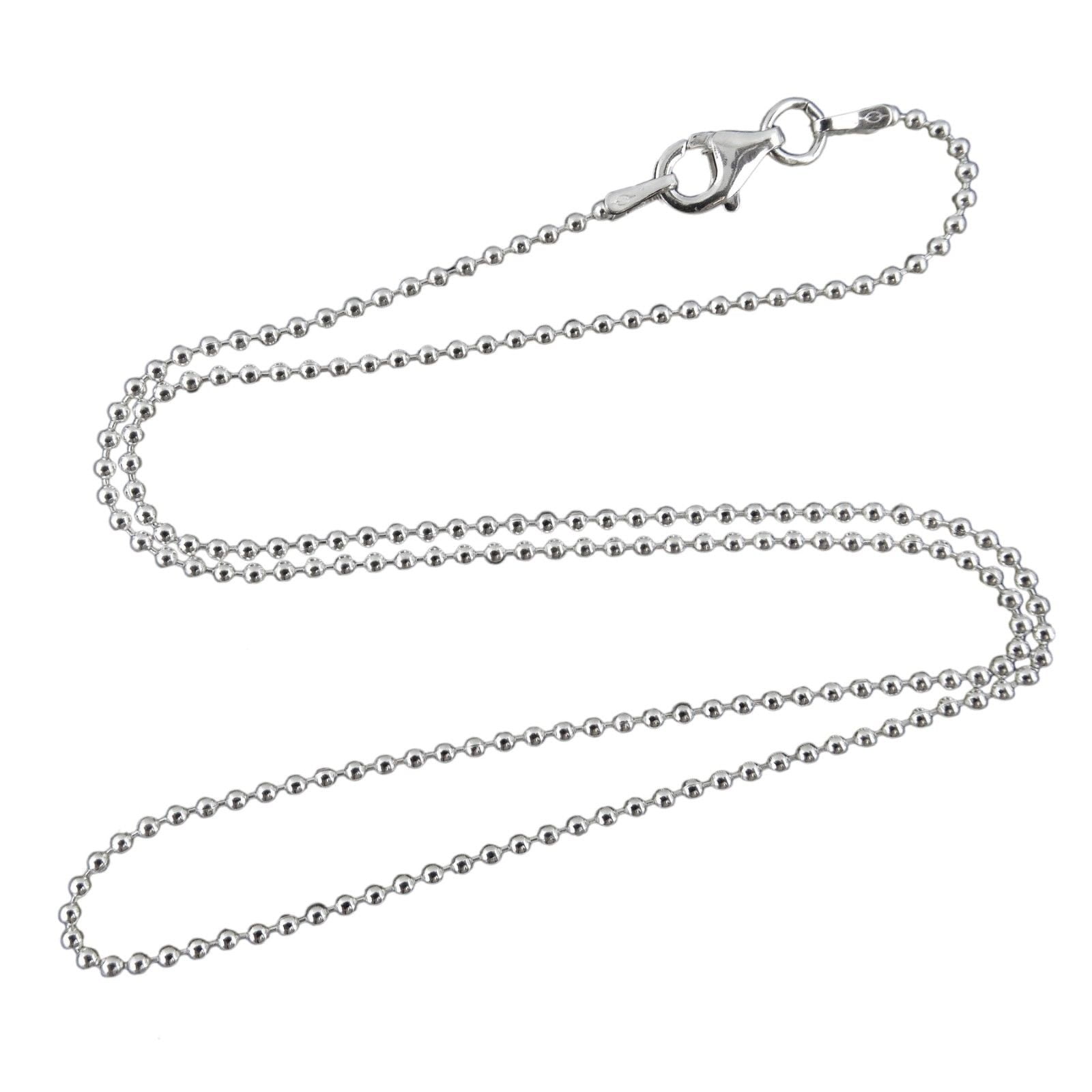 Sterling Silver BALL BEAD Chain 1.5mm Necklace 925 16", 18", 20", 22 ...