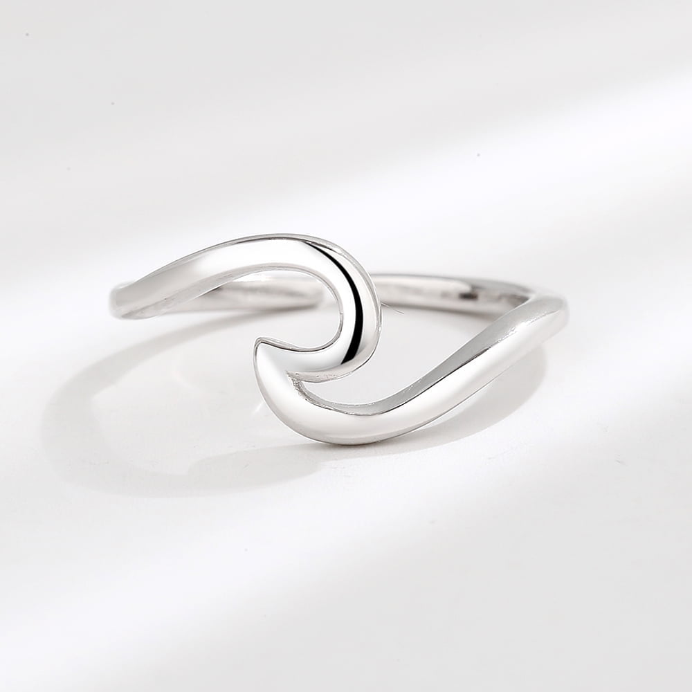Sterling Silver Beach Wave Toe Ring - Walmart.com