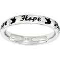 Sterling Silver Black Enamel Hope Ring - Walmart.com