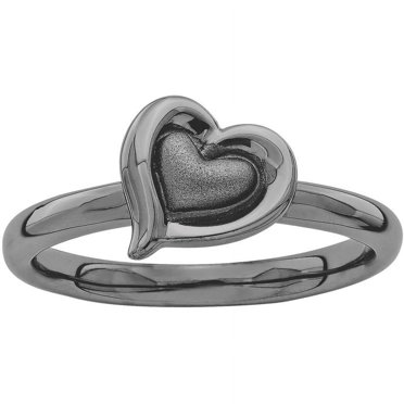 Sterling Silver Polished Intertwined Heart Ring - Walmart.com