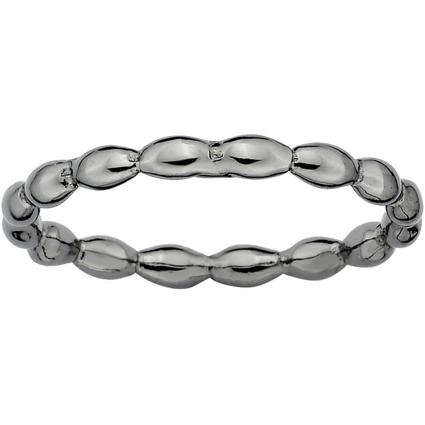 Sterling Silver Black-Plated Rice Ring - Walmart.com