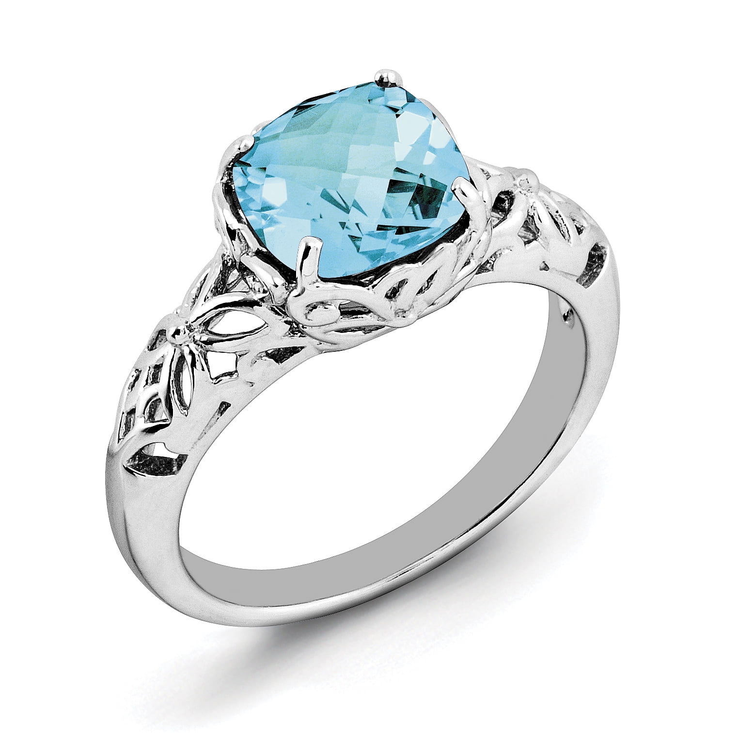 Sterling Silver Blue Topaz Ring. Gem Wt- 2.7ct - Walmart.com