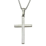 Joyful Creations Sterling Silver Small Cross Pendant Necklace, Nickel ...