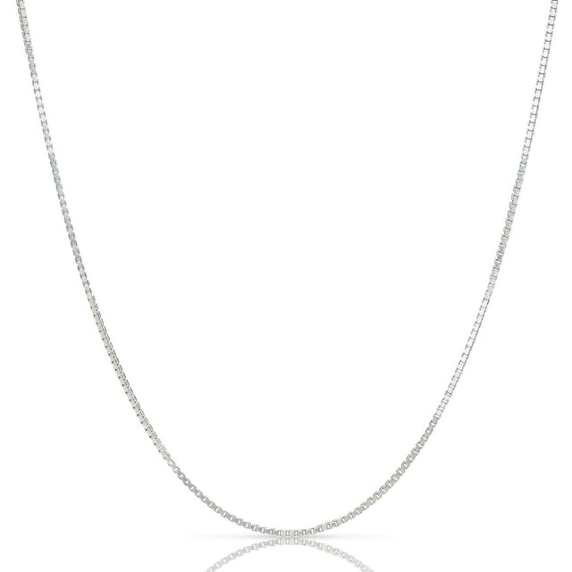 Next Level Jewelry Sterling Silver Box Chain Necklace, Solid 925 Italy ...