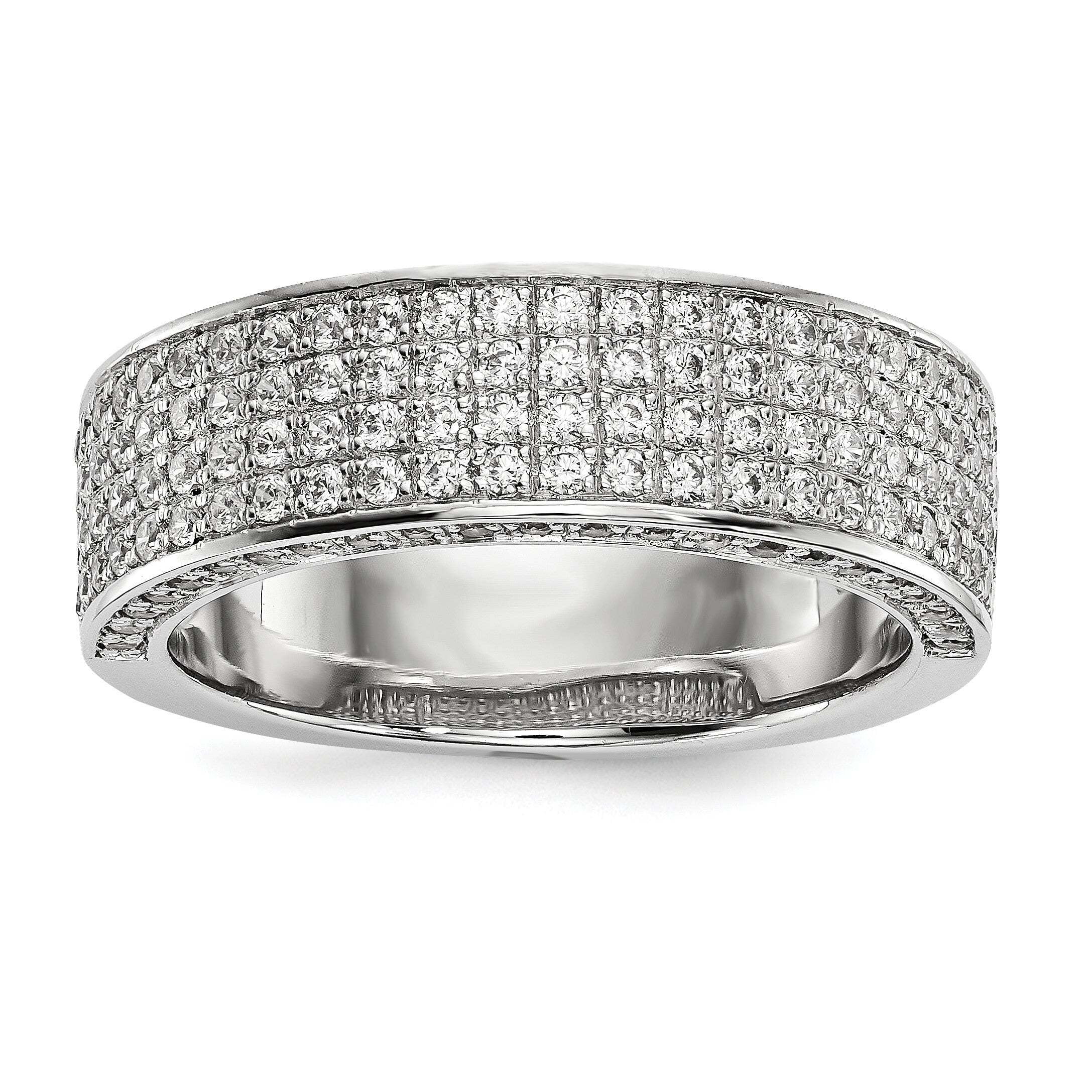 Sterling Silver CZ Brilliant Embers Ring QMP257 - Walmart.com