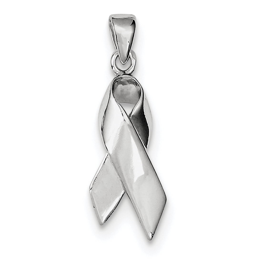 Sterling Silver Cancer Awareness Ribbon Charm - Walmart.com