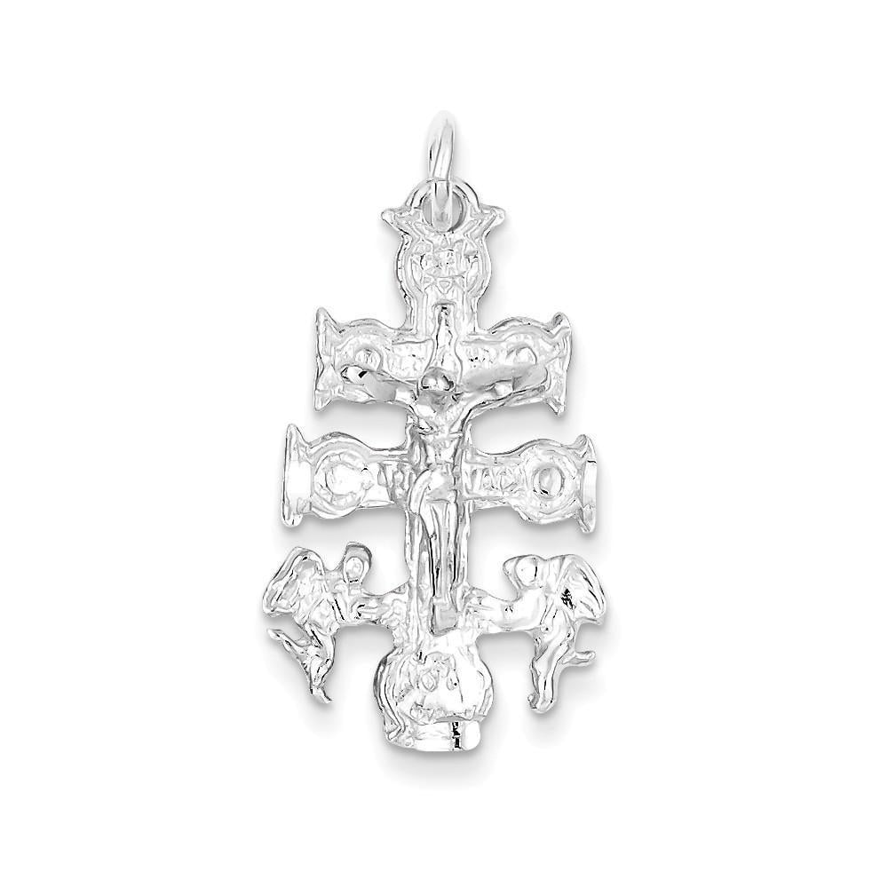 Sterling Silver Cara Vaca Crucifix Pendant - Walmart Business Supplies