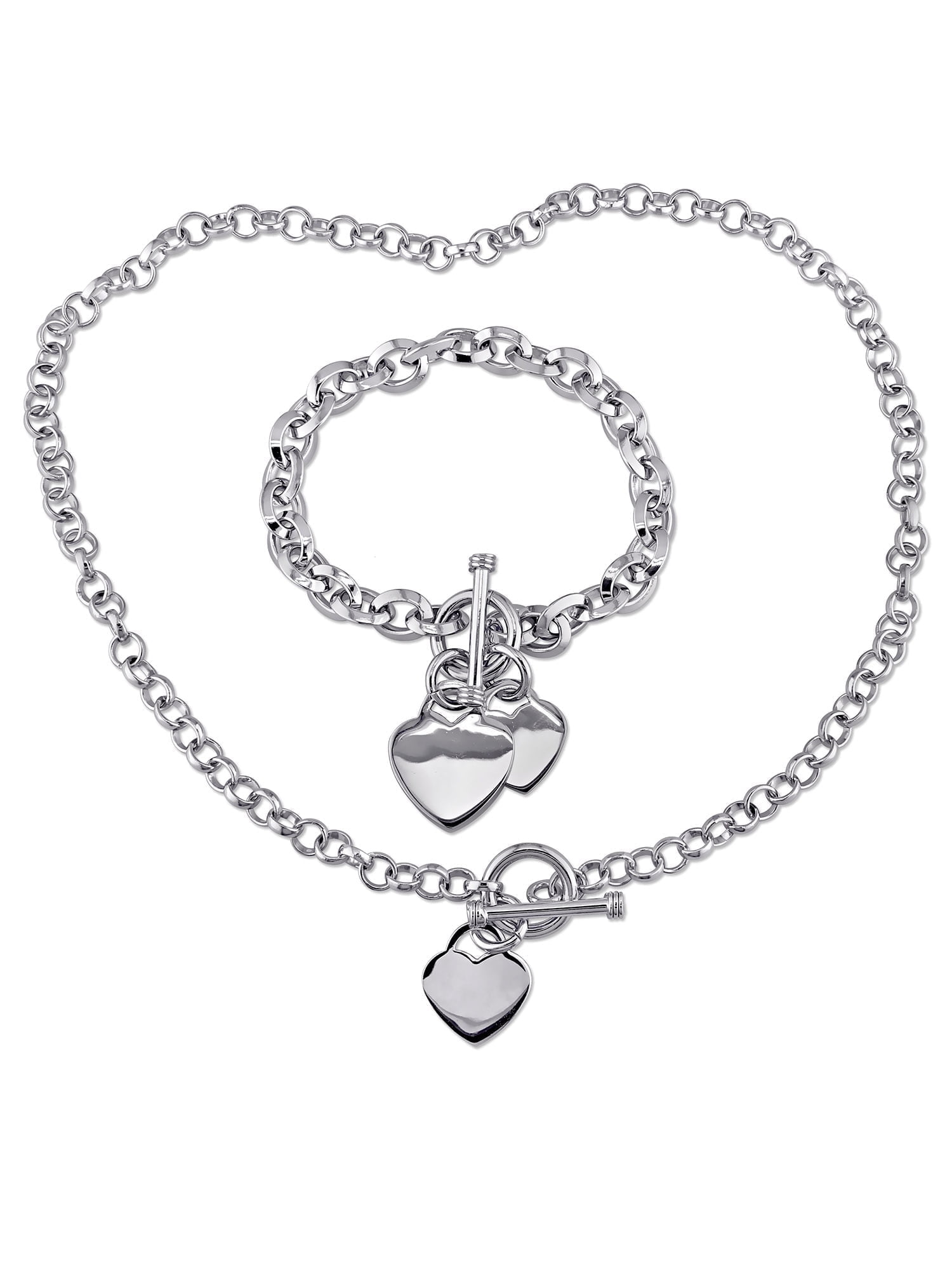 Everly Women's Sterling Silver Bracelet Jewelry Set - Walmart.com