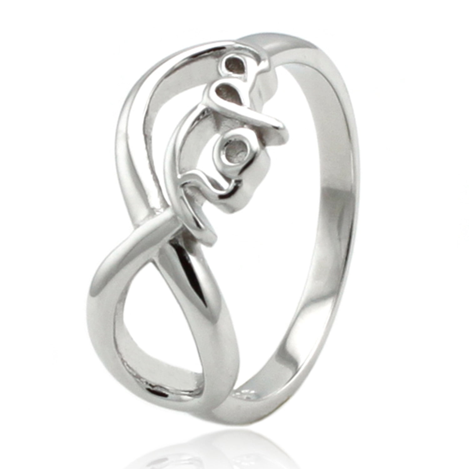 Tioneer Sterling Silver Classic Adult Iconic Infinity Symbol Hope ...