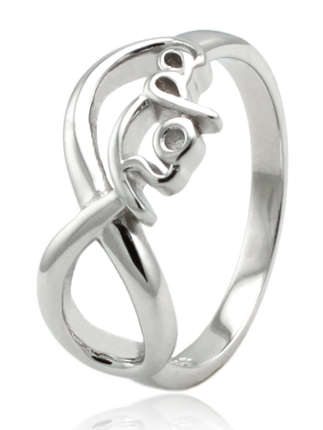 Tioneer Sterling Silver Classic Adult Iconic Infinity Symbol Hope ...