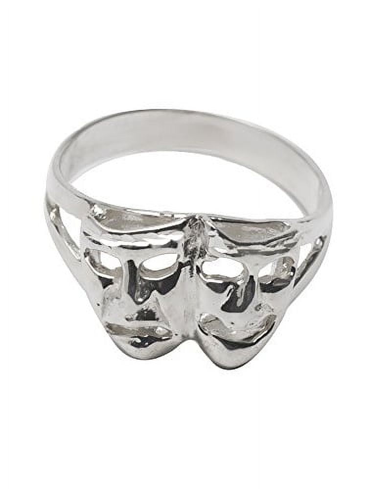 Sterling Silver Comedy Tragedy Ring - Walmart.com