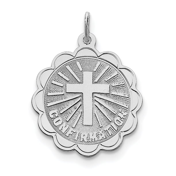 Sterling Silver Confirmation Disc Charm - Walmart Business Supplies