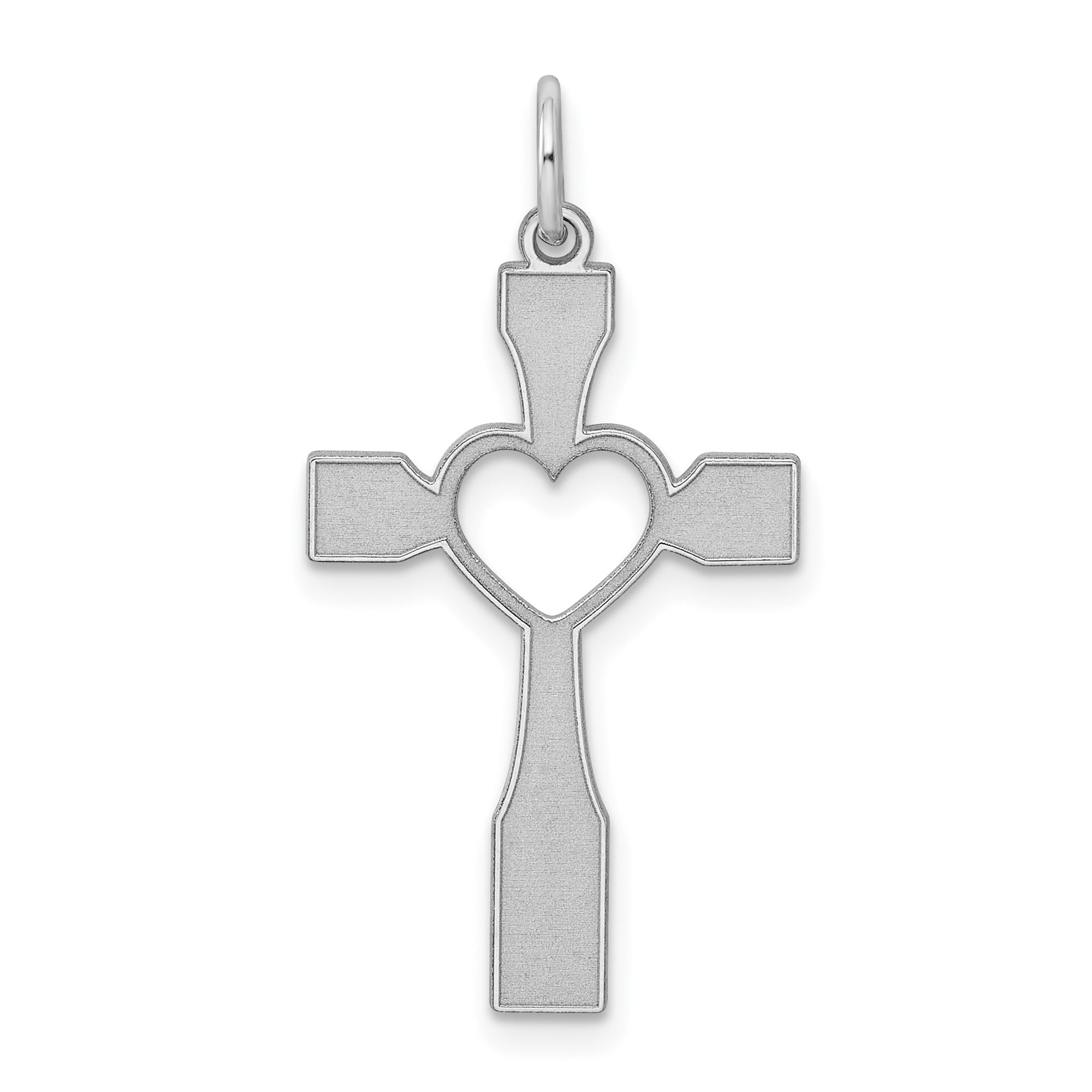 Sterling Silver Cross Pendant Necklace for Men and Women with Open ...