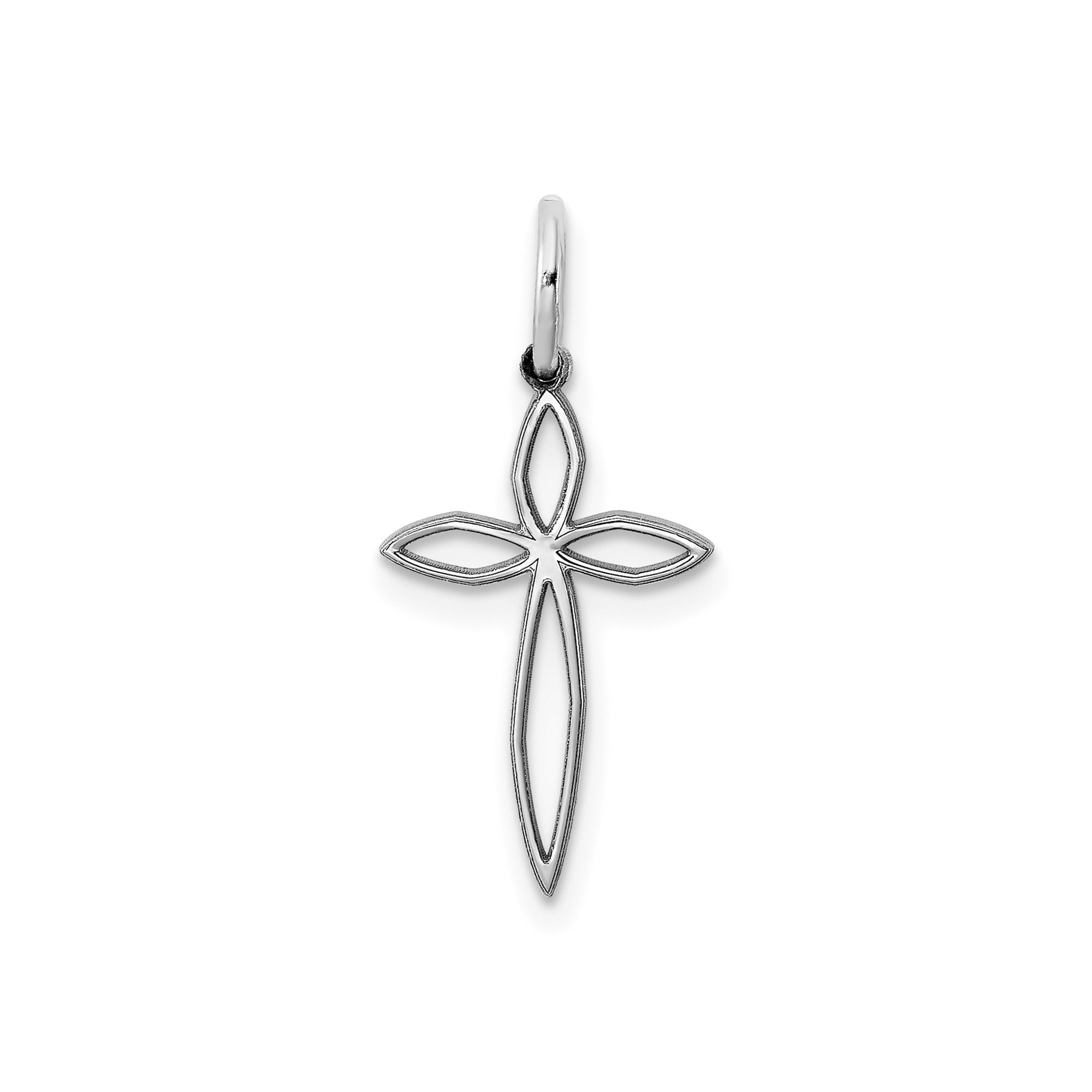 Sterling Silver Cross Pendant Necklace for Men and Women with Openwork ...