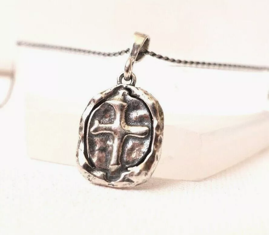 Sterling Silver Cross Pendant Necklace-Vintage style Cross Pendant ...