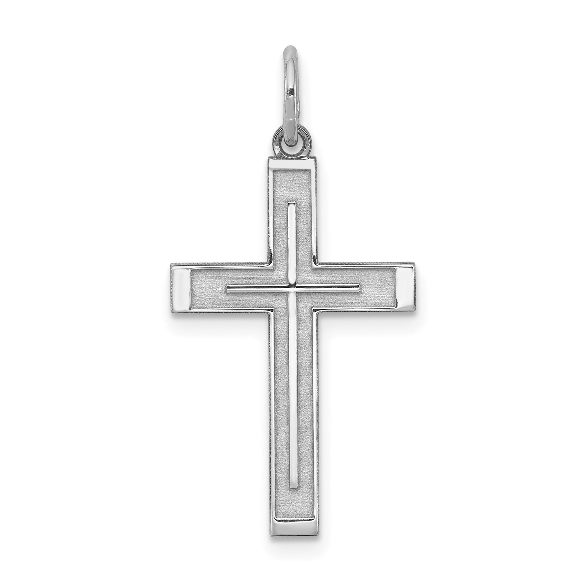 Sterling Silver Cross Pendant Necklace for Men and Women Dual Latin ...
