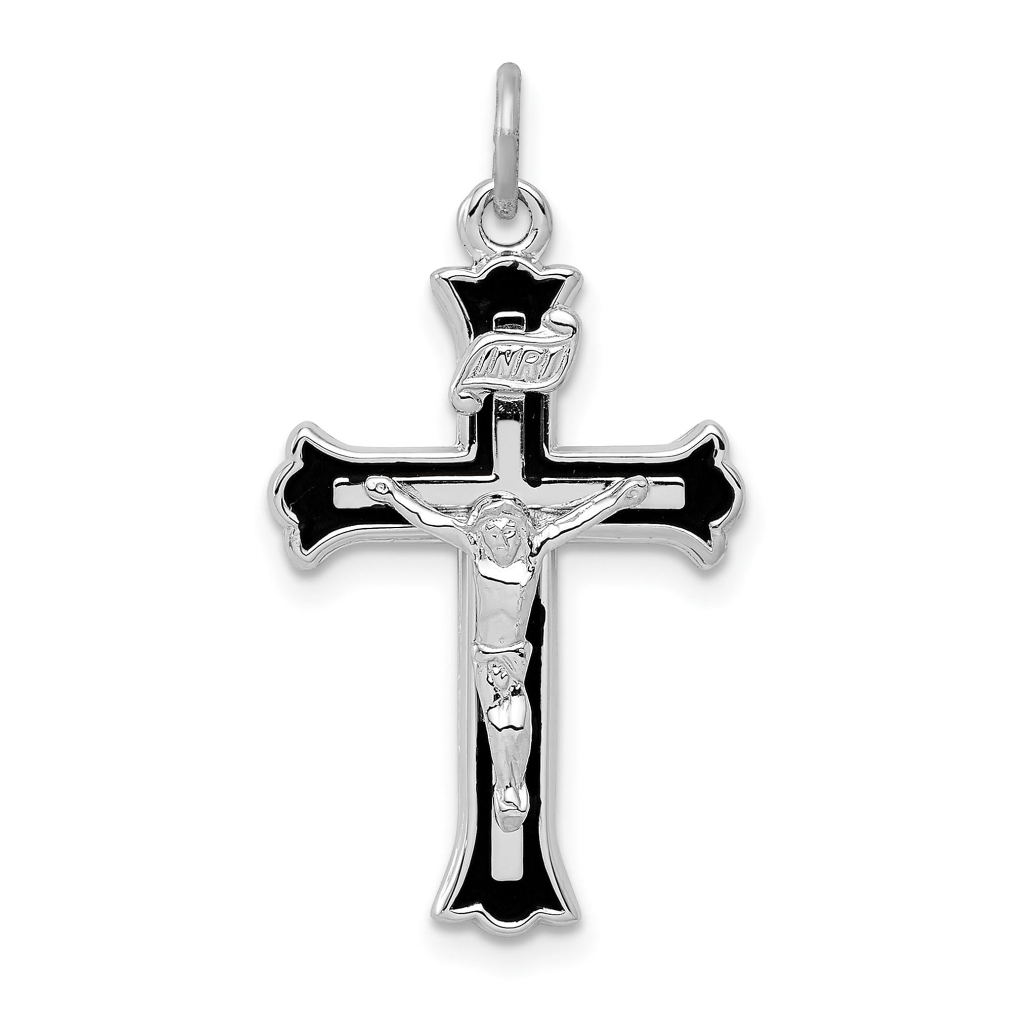 Sterling Silver Crucifix Cross Pendant Necklace for Men and Women with ...
