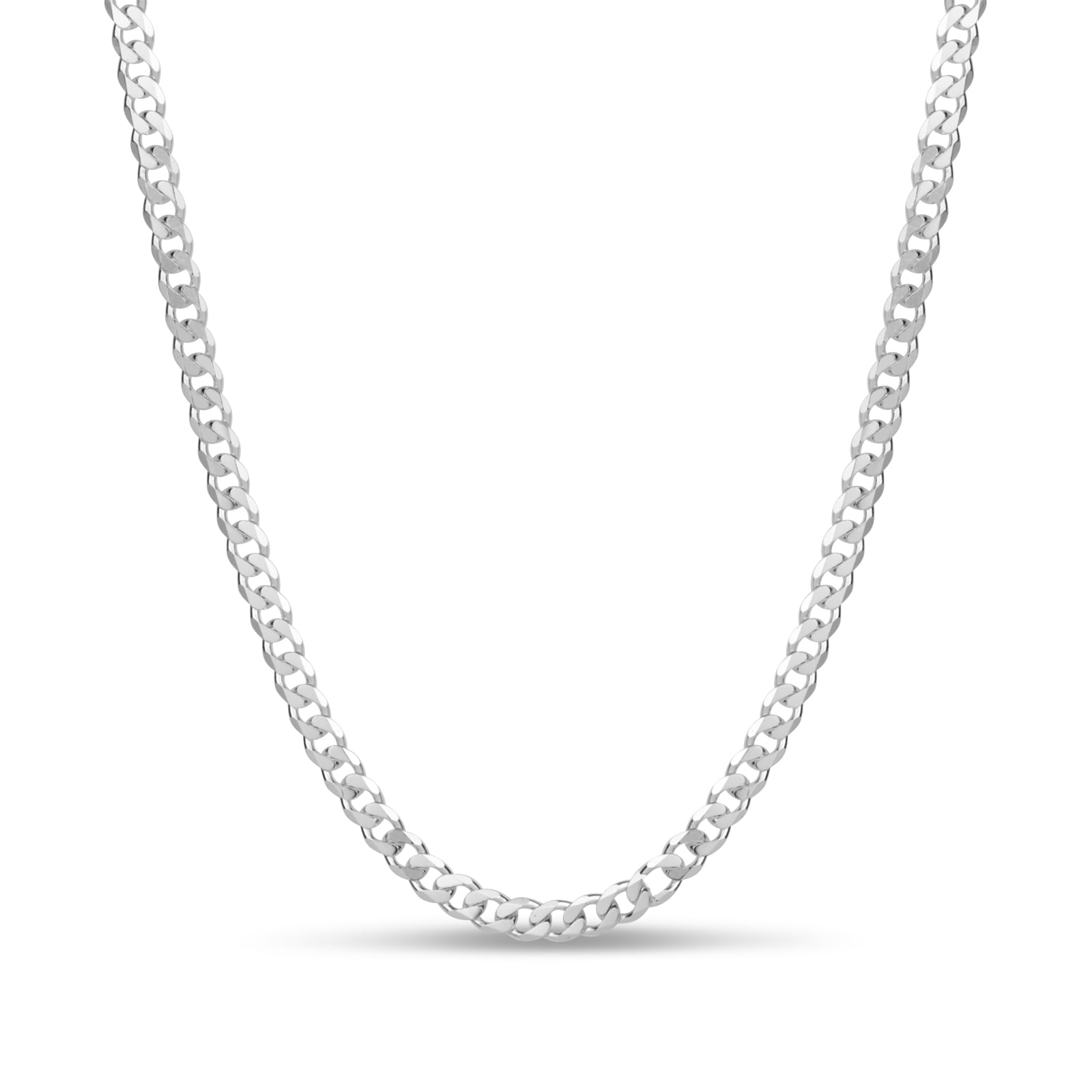 Sterling Silver Curb Chain Necklace 20 Inch - Walmart.com