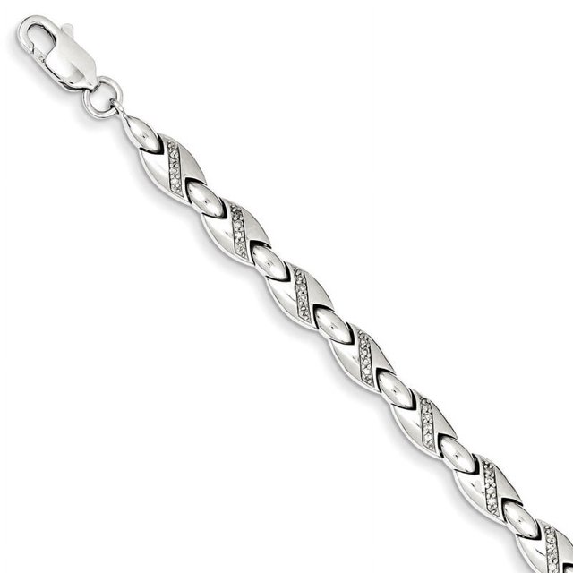 Sterling Silver Diamond Bracelet - Walmart.com