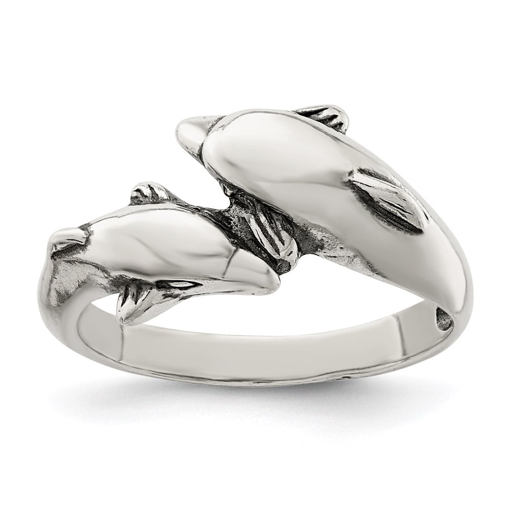 Sterling Silver Dolphin Ring - Walmart.com