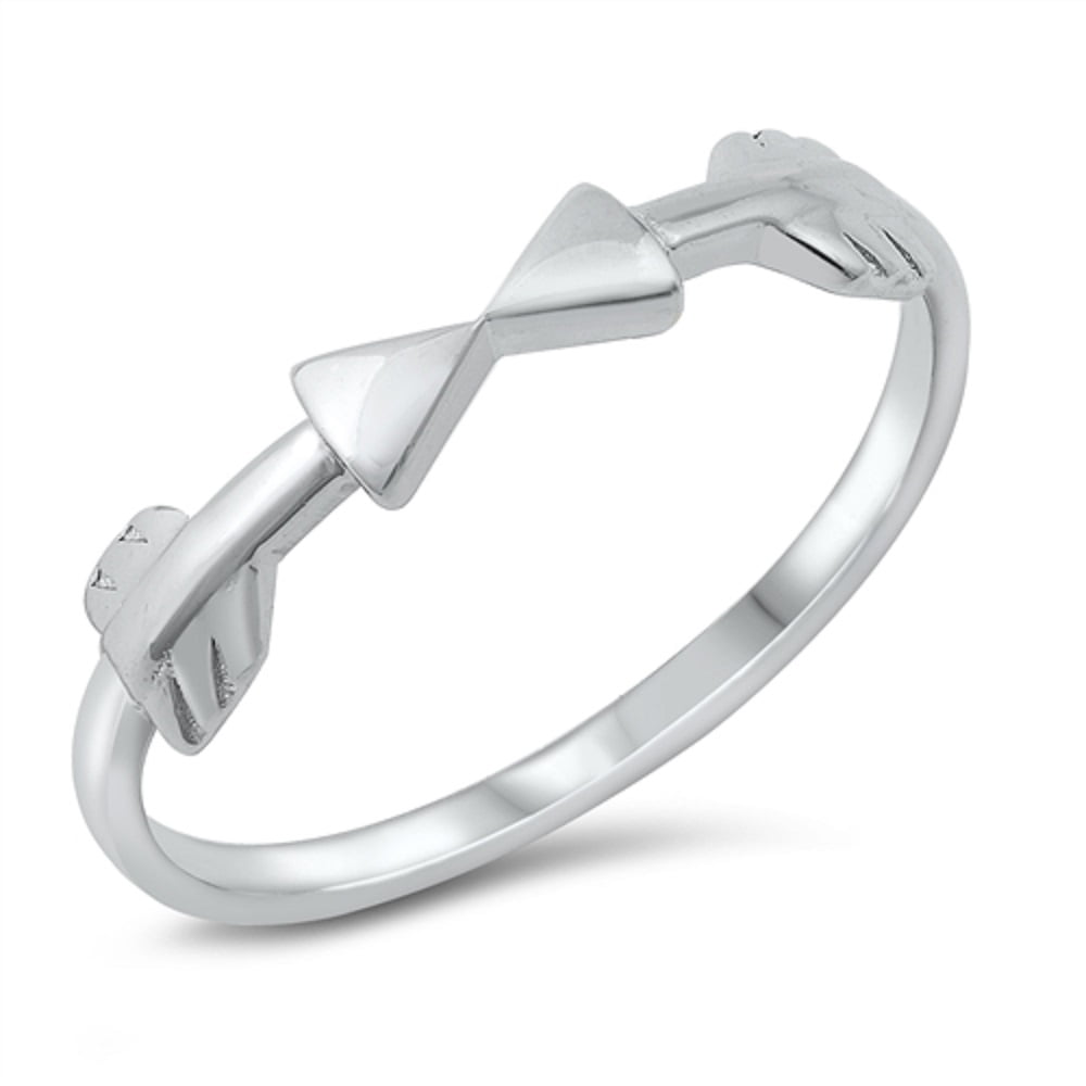 Sterling Silver Double Arrows Ring Size 7 - Walmart.com