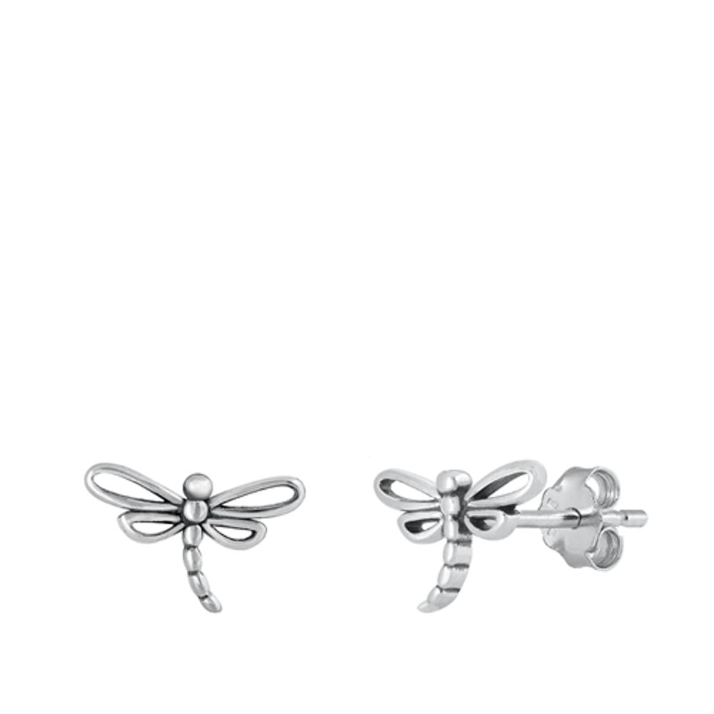Sterling Silver Dragonfly Stud Earrings 925 New Jewelry Female Unisex - Walmart.com