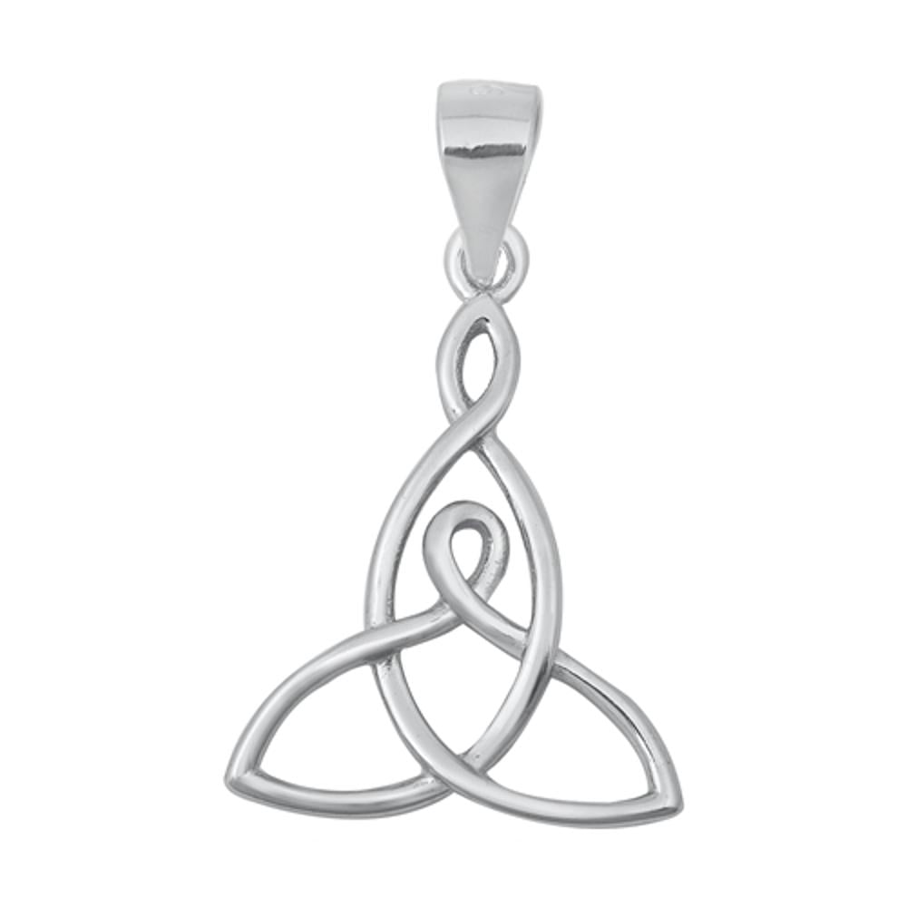 Sterling Silver Elegant Celtic Knot Pendant Triquetra Trinity Swirl ...