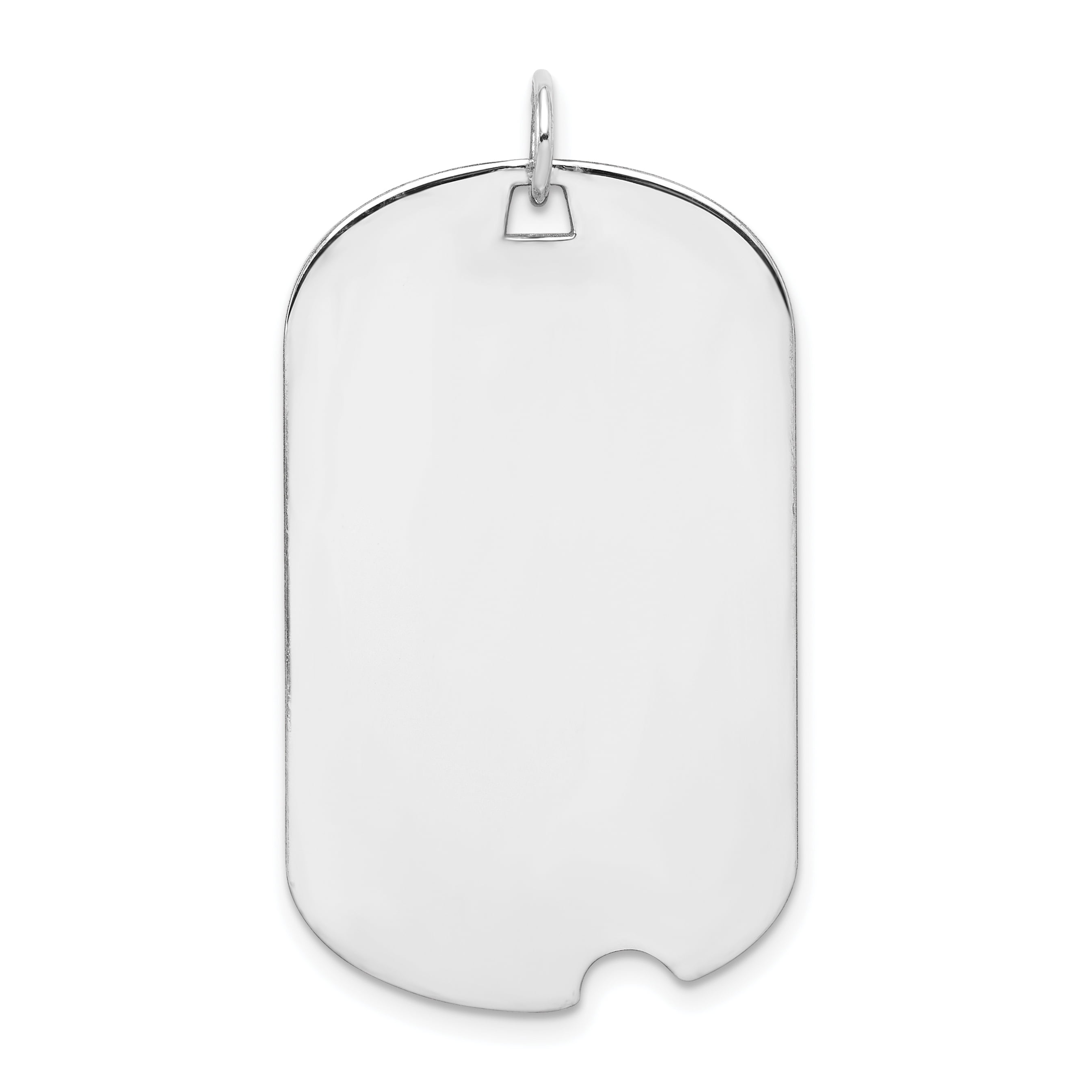 Sterling Silver Engraveable Dog Tag Disc Charm - Walmart Business Supplies