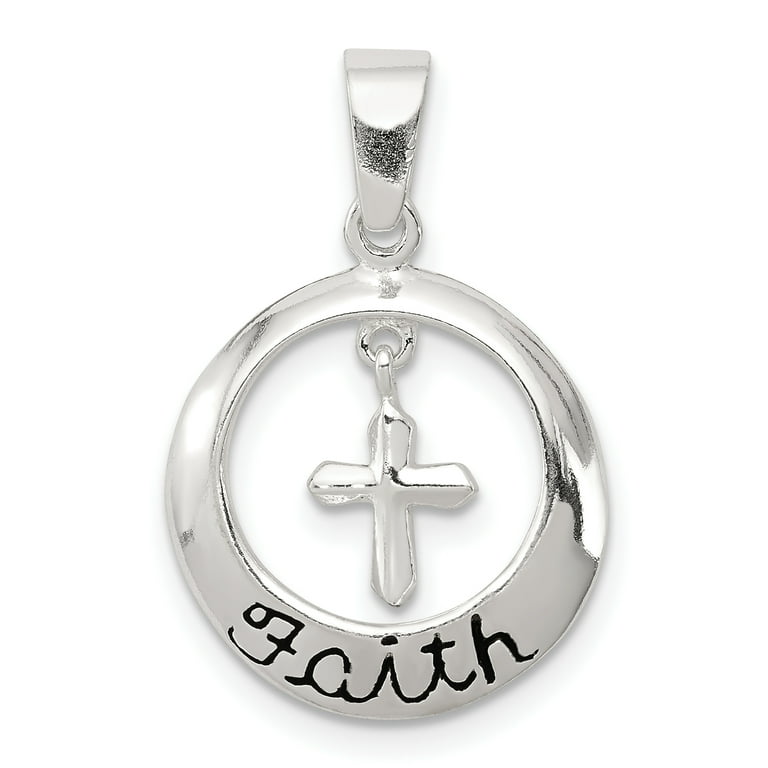 Sterling Silver Faith with Cross Pendant Walmart
